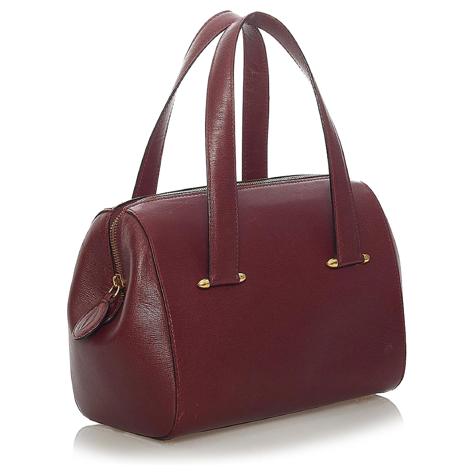 Cartier Red Must de Cartier Leather Handbag Dark red Pony-style ...