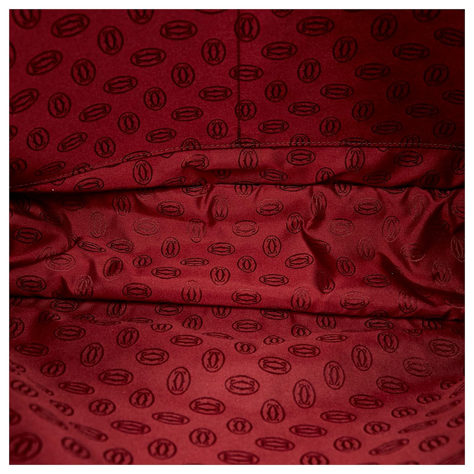 Cartier Red Must de Cartier Leather Shoulder Bag Dark red Pony-style ...