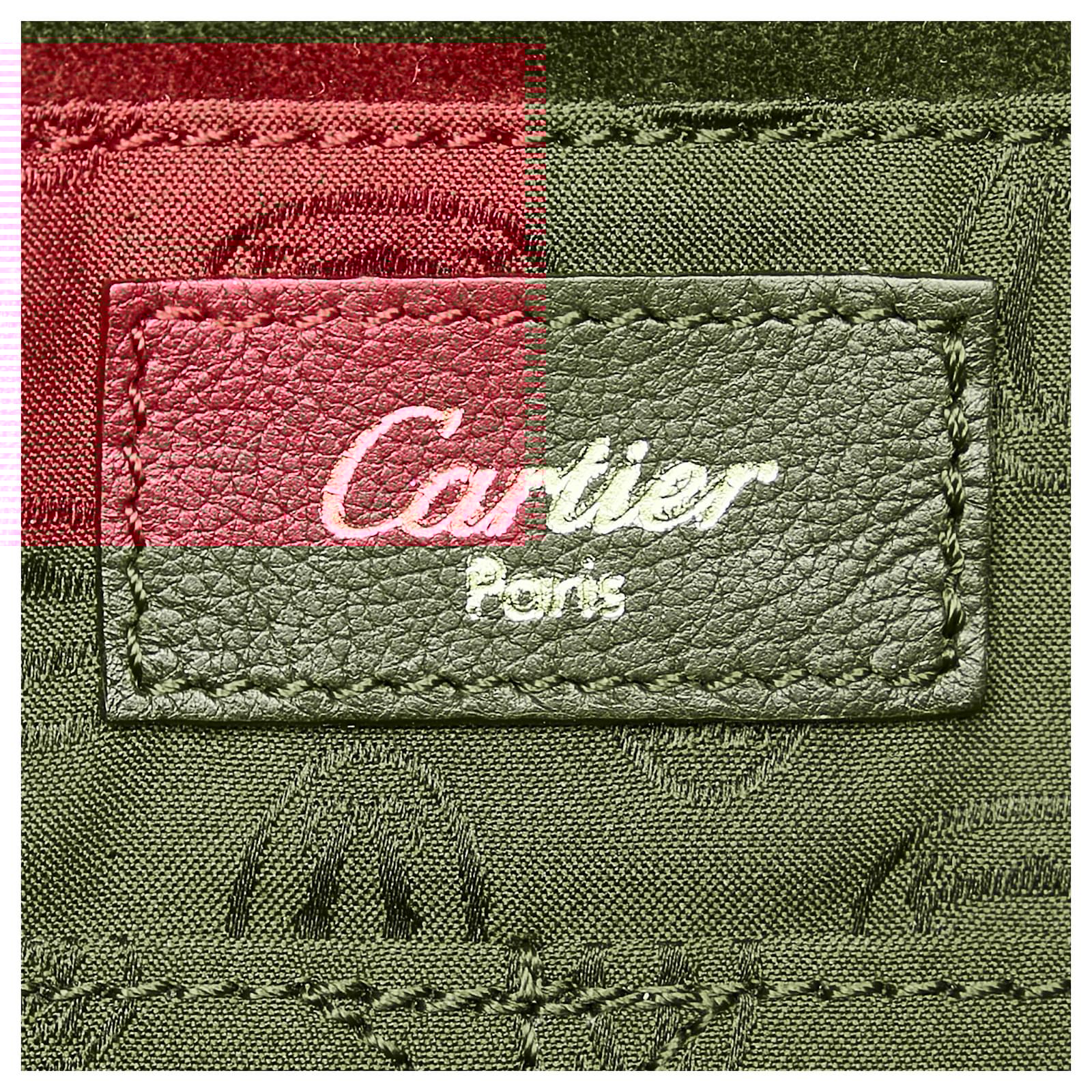 Cartier Red Must de Cartier Leather Shoulder Bag Dark red Pony-style ...