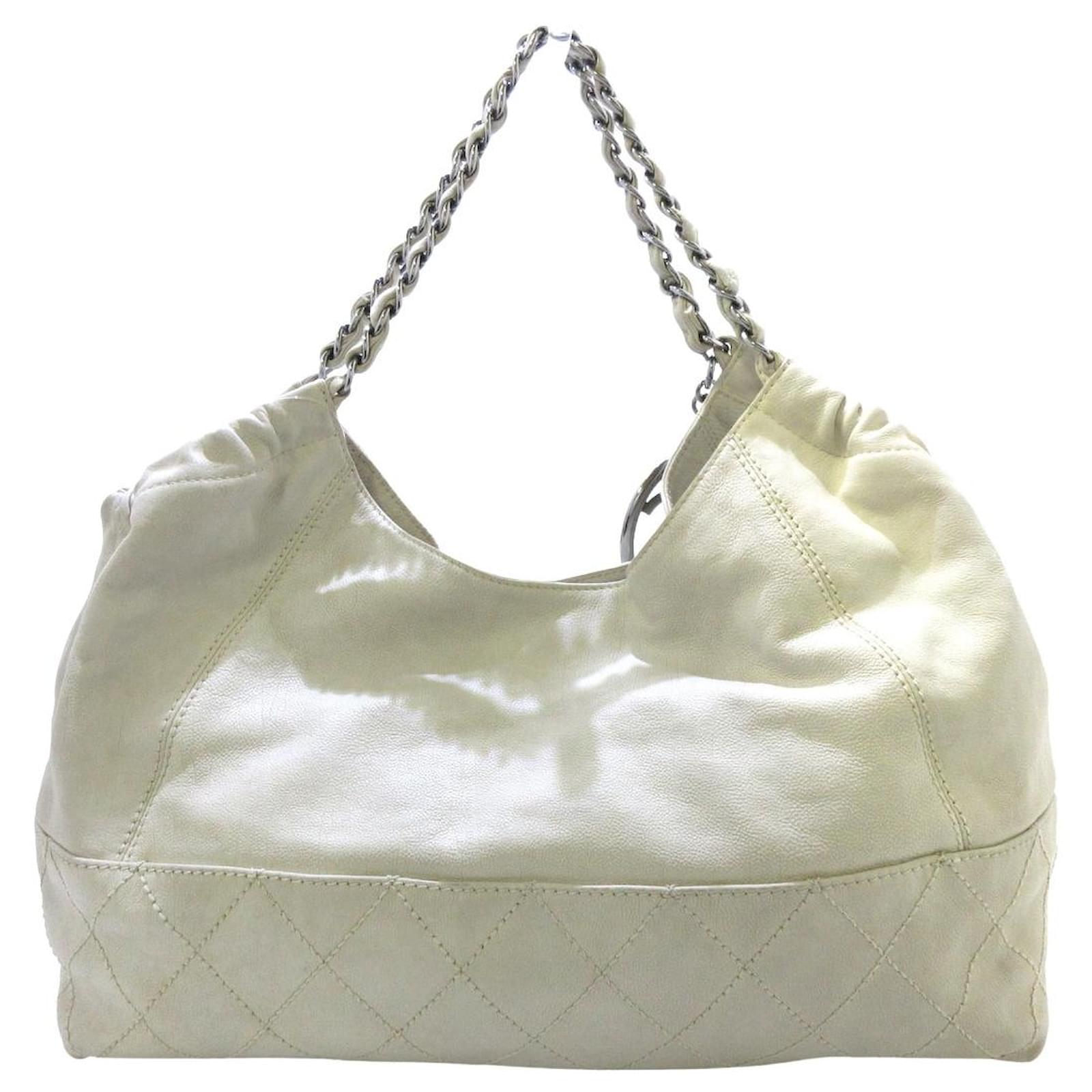 Chanel Coco Cabas Cream Leather ref.467657 - Joli Closet