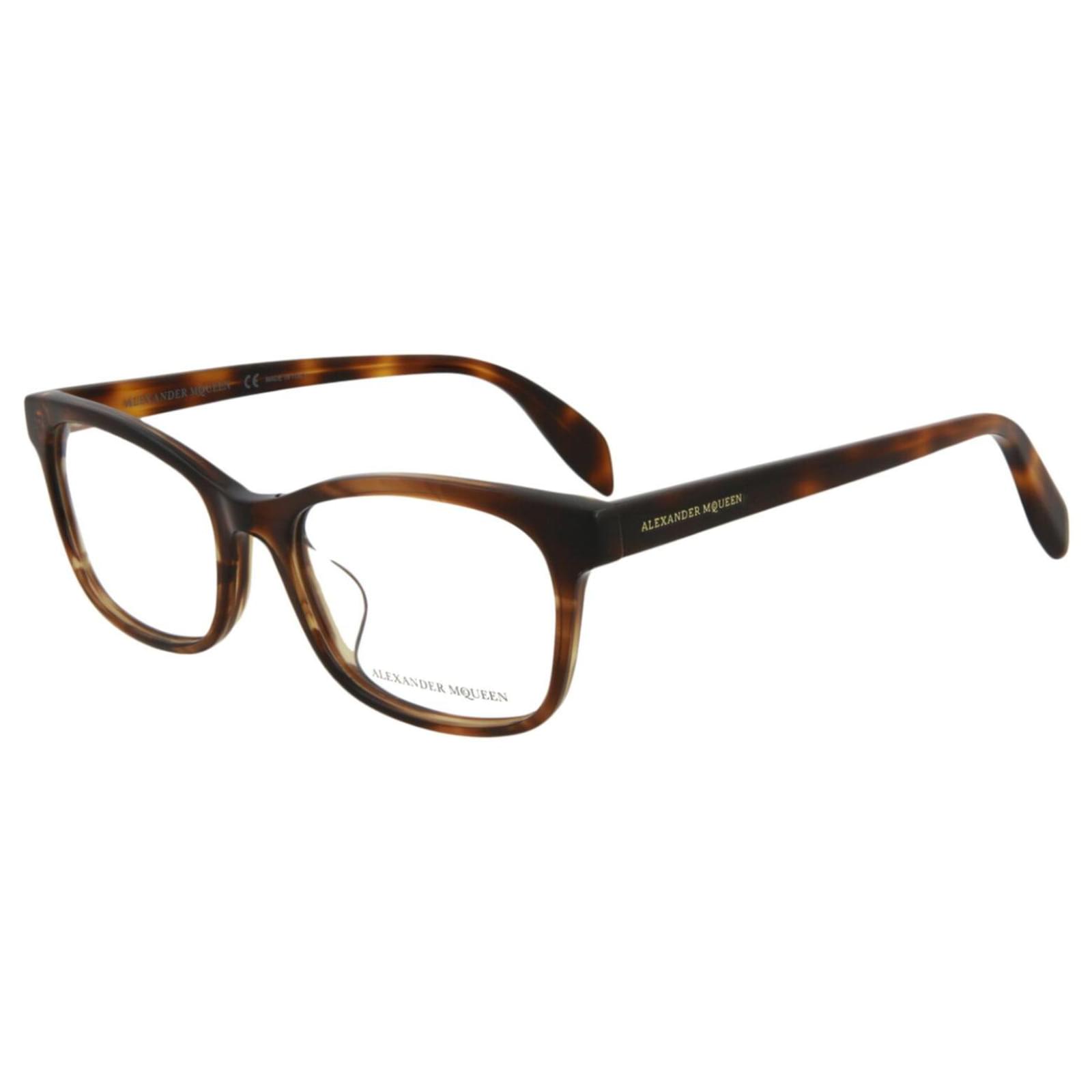 Alexander Mcqueen Square-Frame Acetate Optical Frames Brown ref.469510 ...