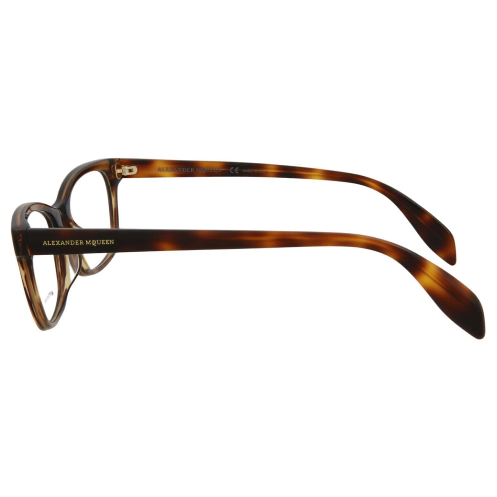 Alexander Mcqueen Square-Frame Acetate Optical Frames Brown ref.469510 ...