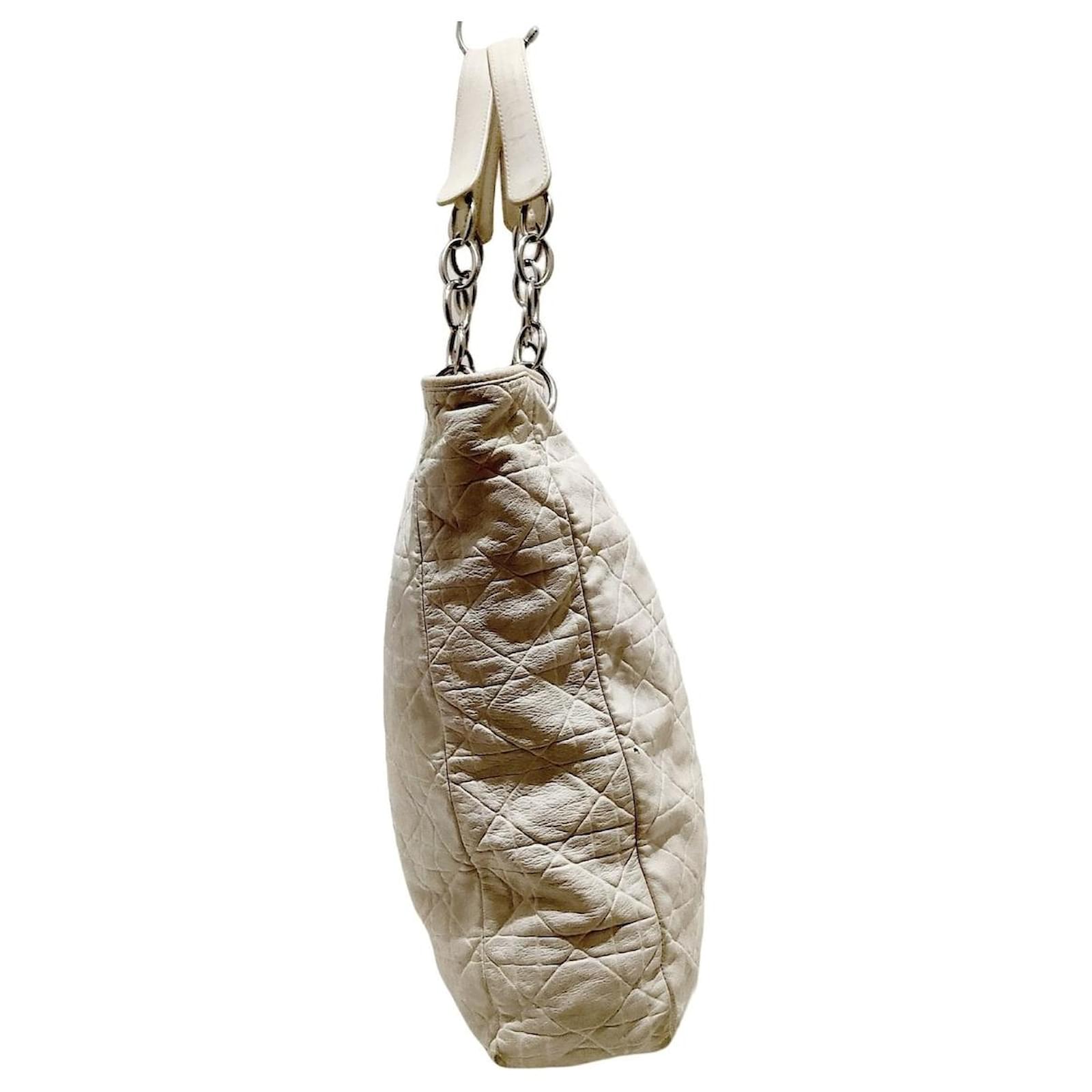 Dior Cannage stitch Cream Leather ref.471551 - Joli Closet