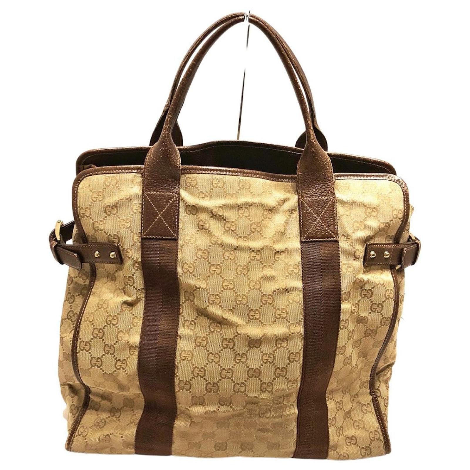 Gucci GG pattern Brown Leather ref.472409 - Joli Closet