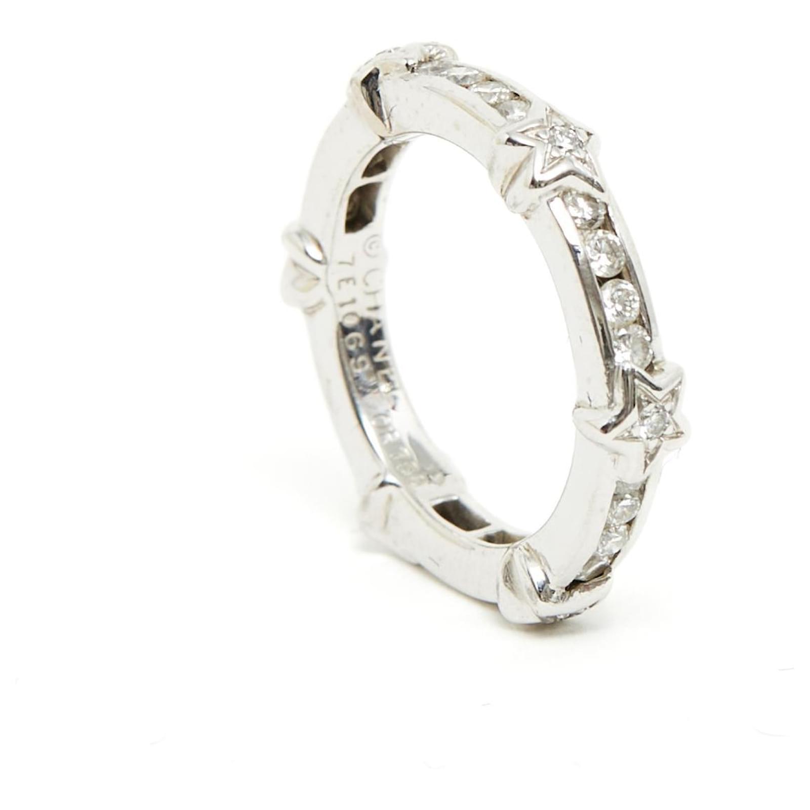 Chanel COMET DIAMOND RING T50 Silvery White gold ref.473174 - Joli Closet