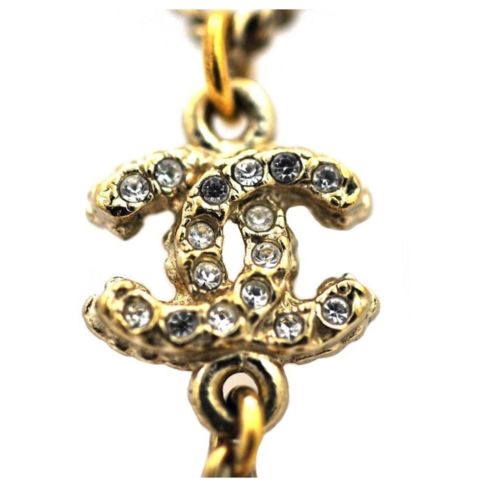 Collier Chanel Gold Coco Mark Swing Cube Matière Métal Doré ref.474410 ...