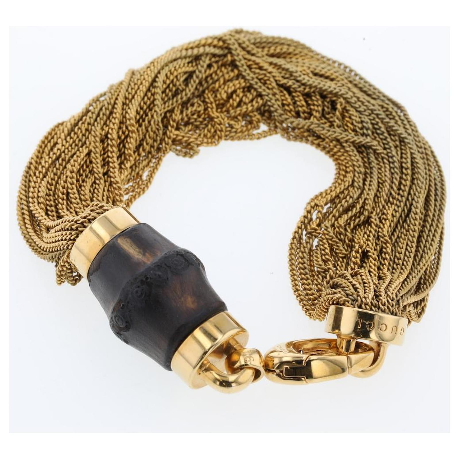 [Occasion] Bracelet Gucci Bamboo GP Doré Femme GUCCI Plaqué or ref ...