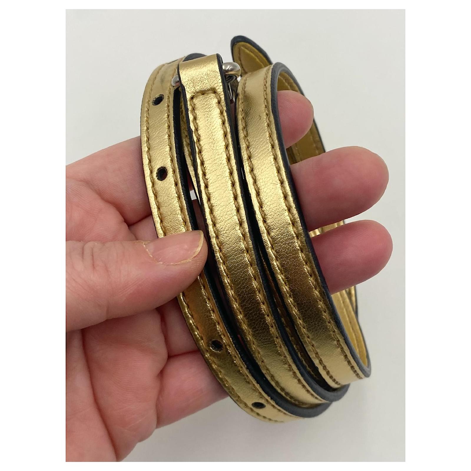 Gucci golden leather removable shoulder strap extension ref.474905 ...