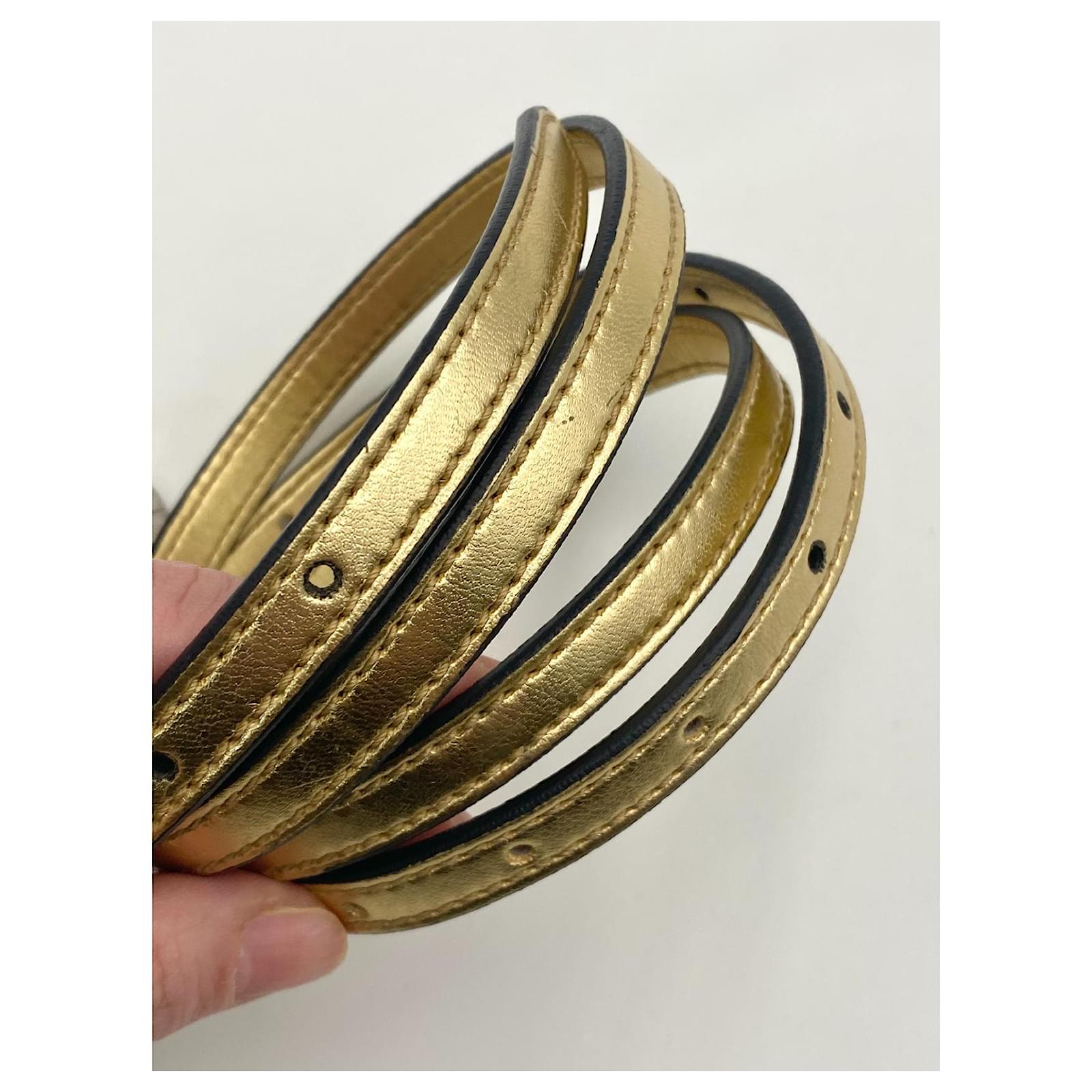 Gucci golden leather removable shoulder strap extension ref.474905 ...