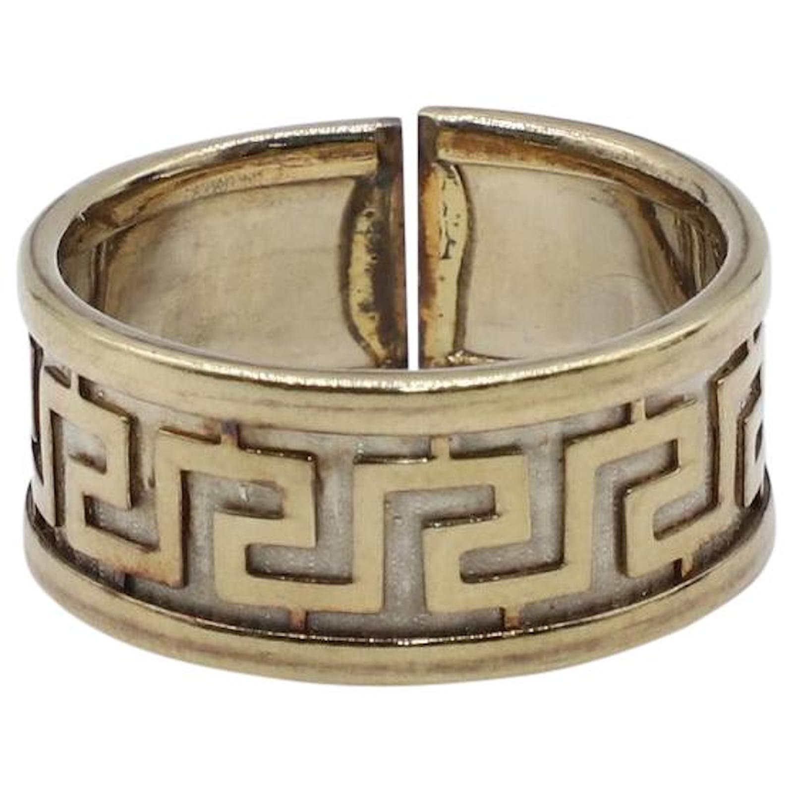 Versace Wedding Band Ring in Gold Metal Golden White gold ref.477708 ...