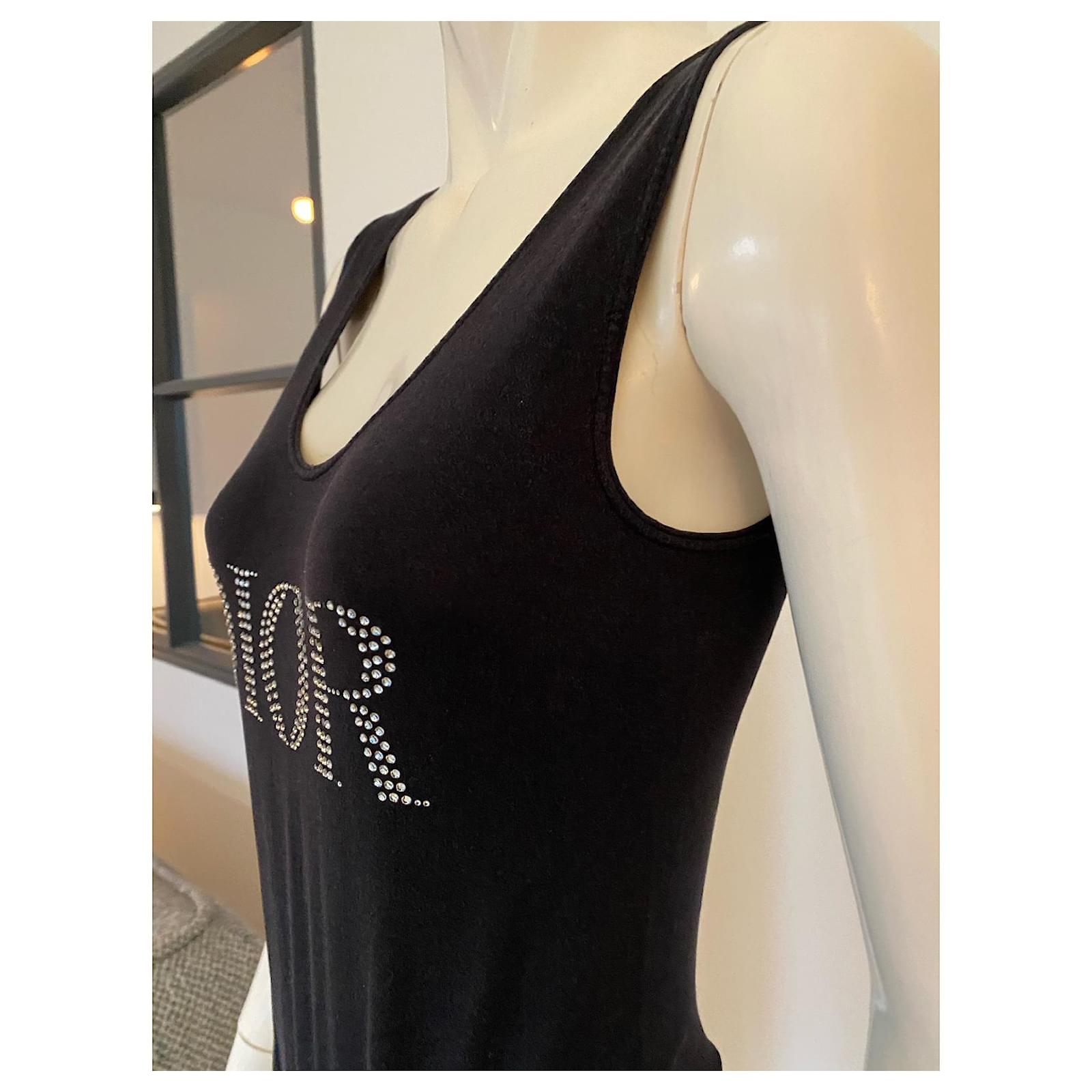 Body mit Dior J'adore-Logo Schwarz Silber Baumwolle Elasthan ref.479905 ...