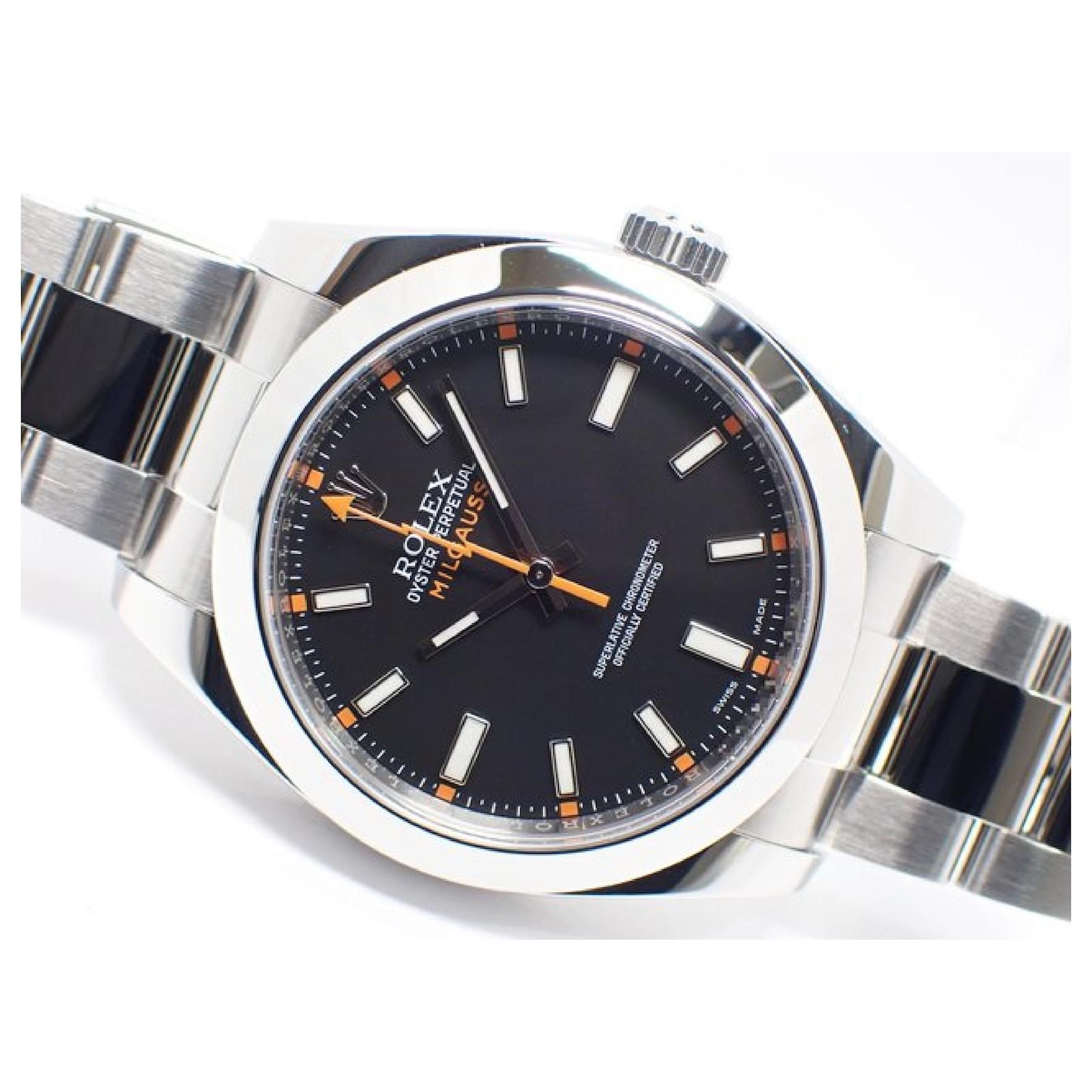 ROLEX Milgauss esfera negra 116400 al azar para hombre Plata Acero ref ...