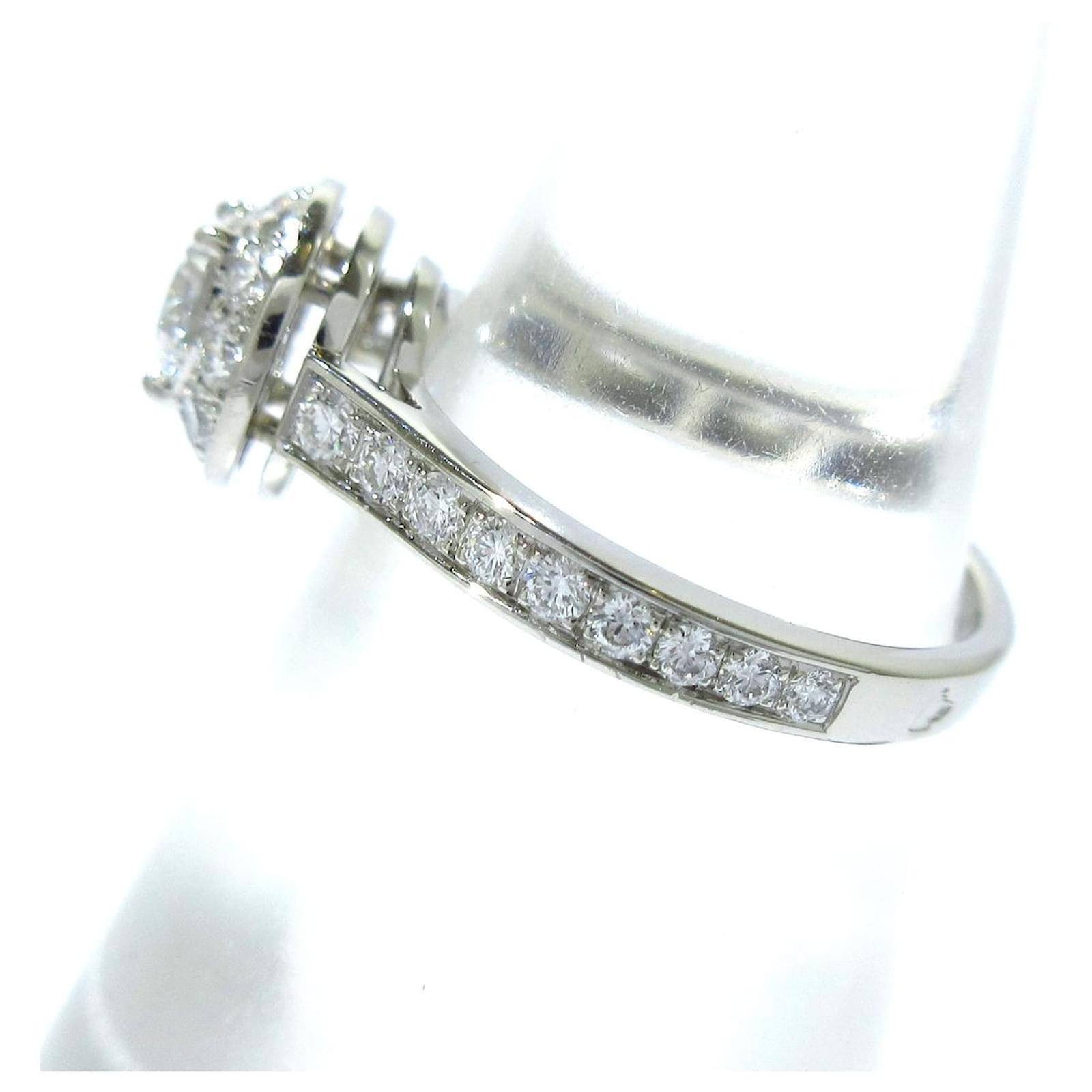 Van Cleef & Arpels Solitaire Icône Platine Argenté ref.479969 - Joli Closet