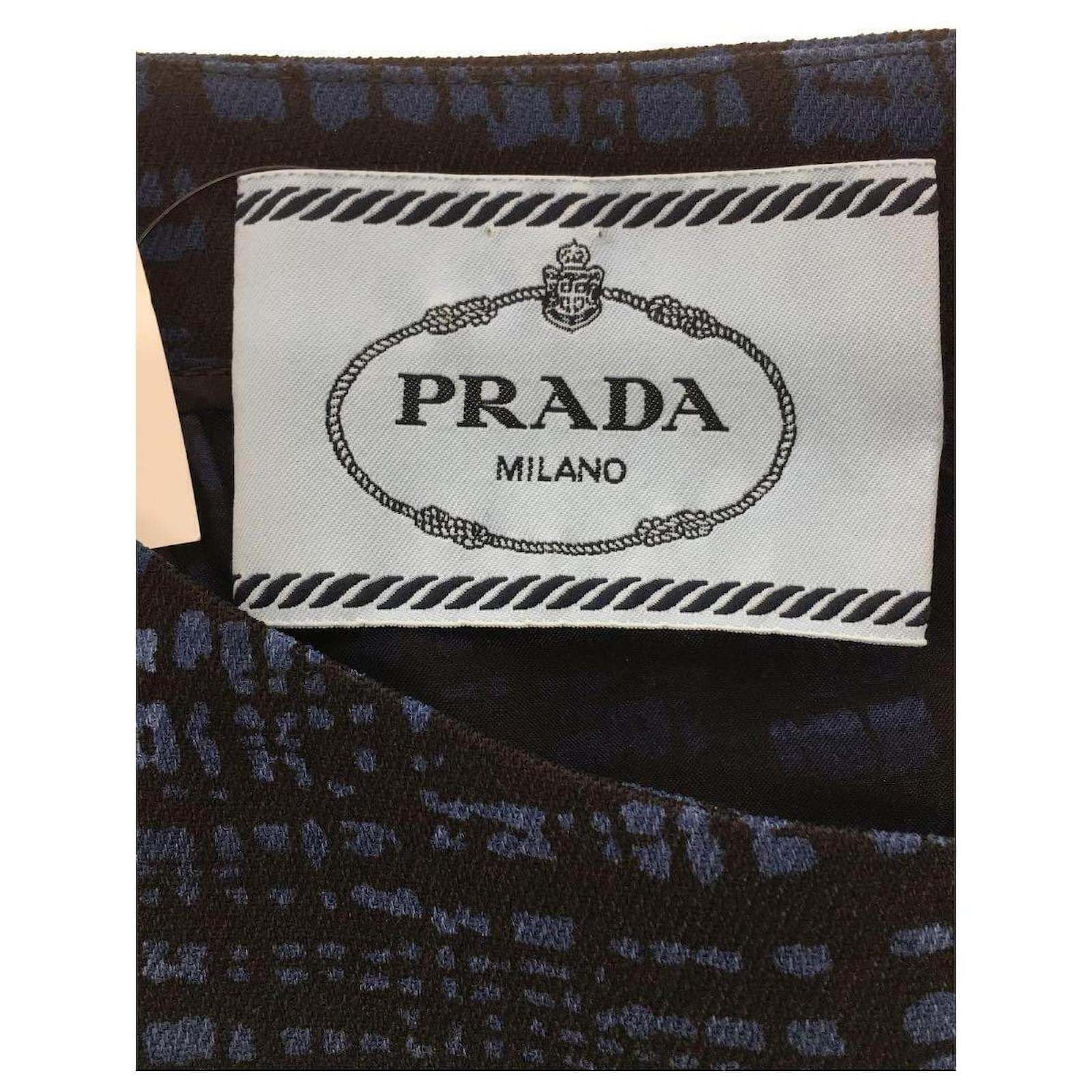 PRADA Robe sans manches / 40 / soie / BLEU ref.480345 - Joli Closet