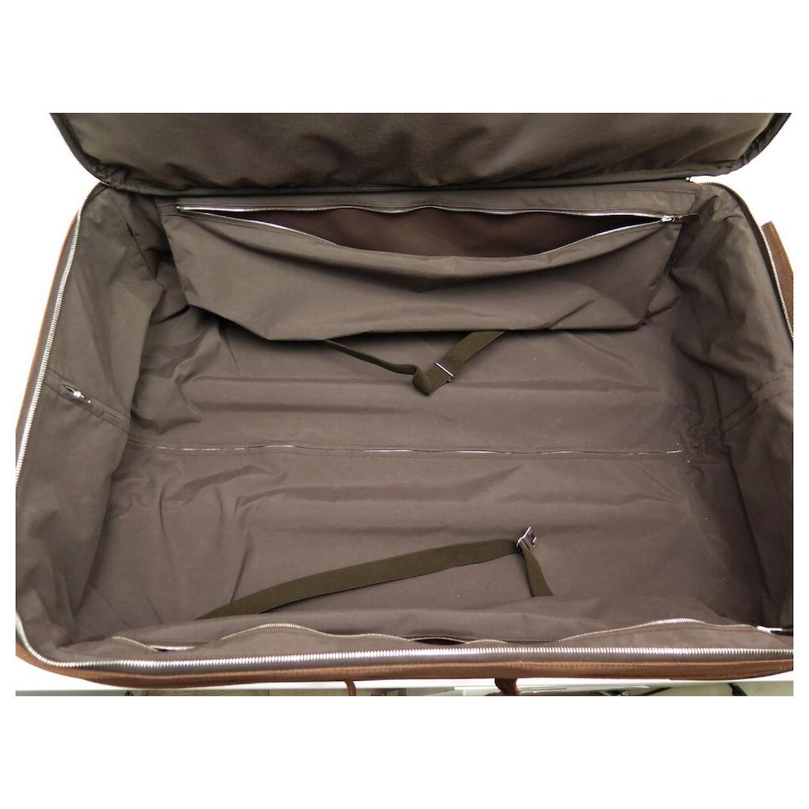 Hermès HERMES HERLINE SUITCASE LUGGAGE 45 CANVAS BROWN CANVAS TROLLEY ...