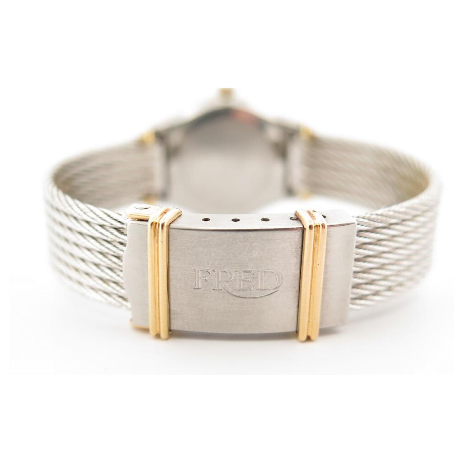 FRED FORCE WATCH 10 24 MM QUARTZ IN GOLD & STEEL GOLD & STEEL WATCH ...