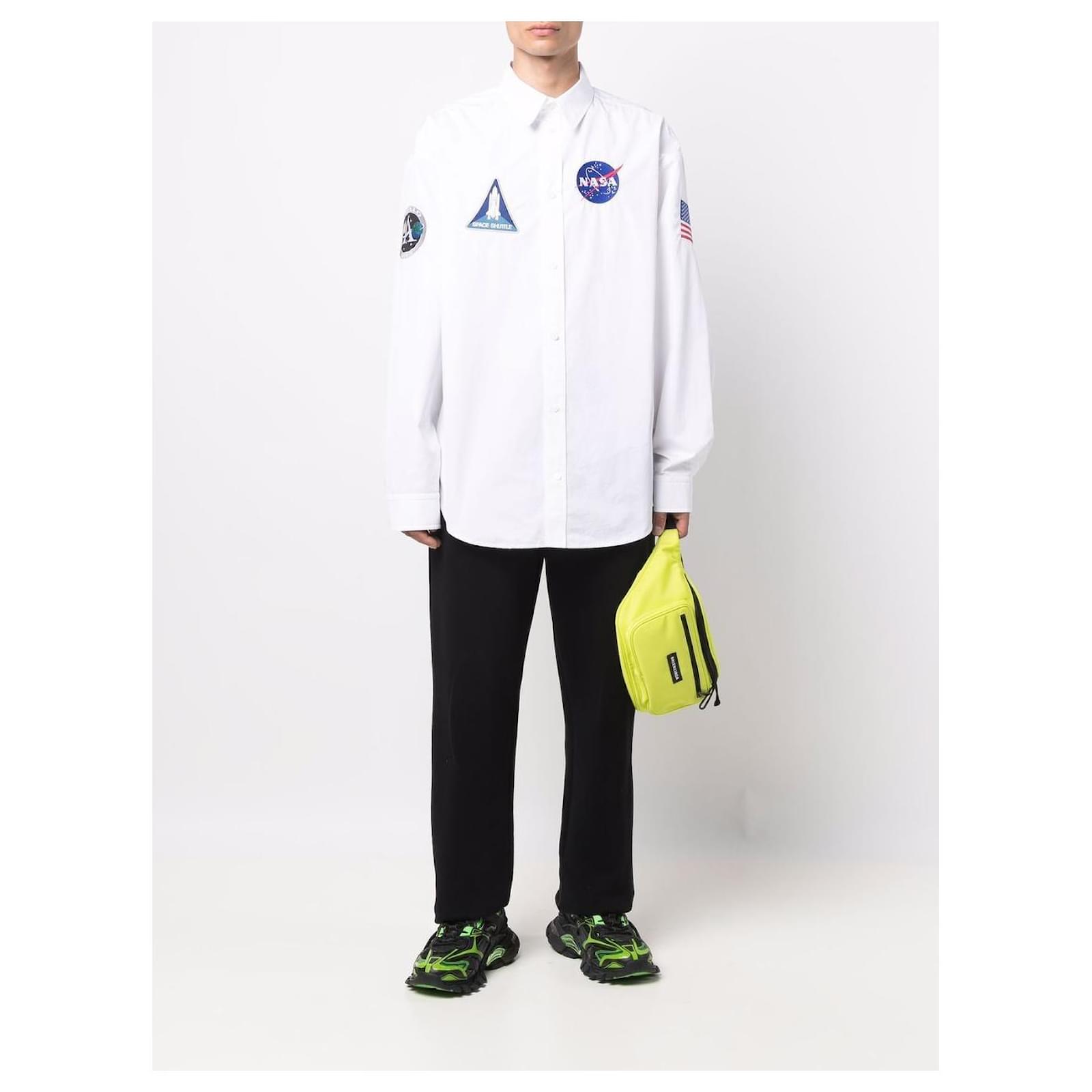 Balenciaga - Chemise Space en popeline de coton blanche ref.493257 ...