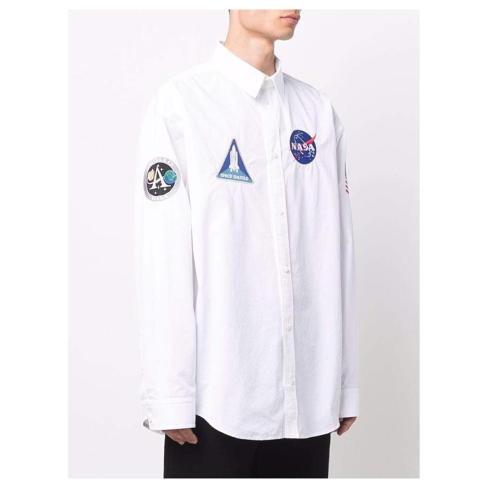 Balenciaga - Chemise Space en popeline de coton blanche ref.493257 ...