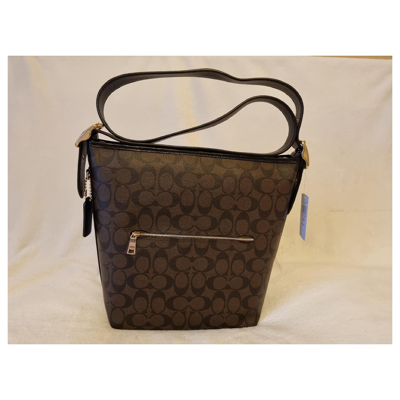 Coach Duffle Val Shoulder Bag in Brown Exclusive Canvas Dark brown ...