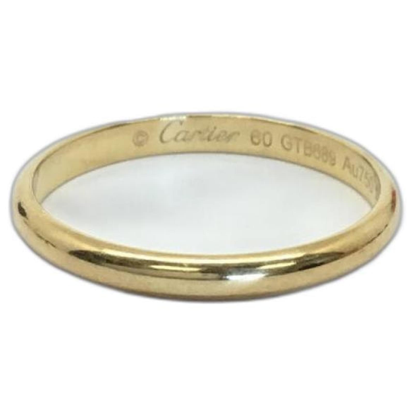 [Used] Cartier [Cartier] K18YG Classic Ring Au750 ring # 60 Gold ref ...