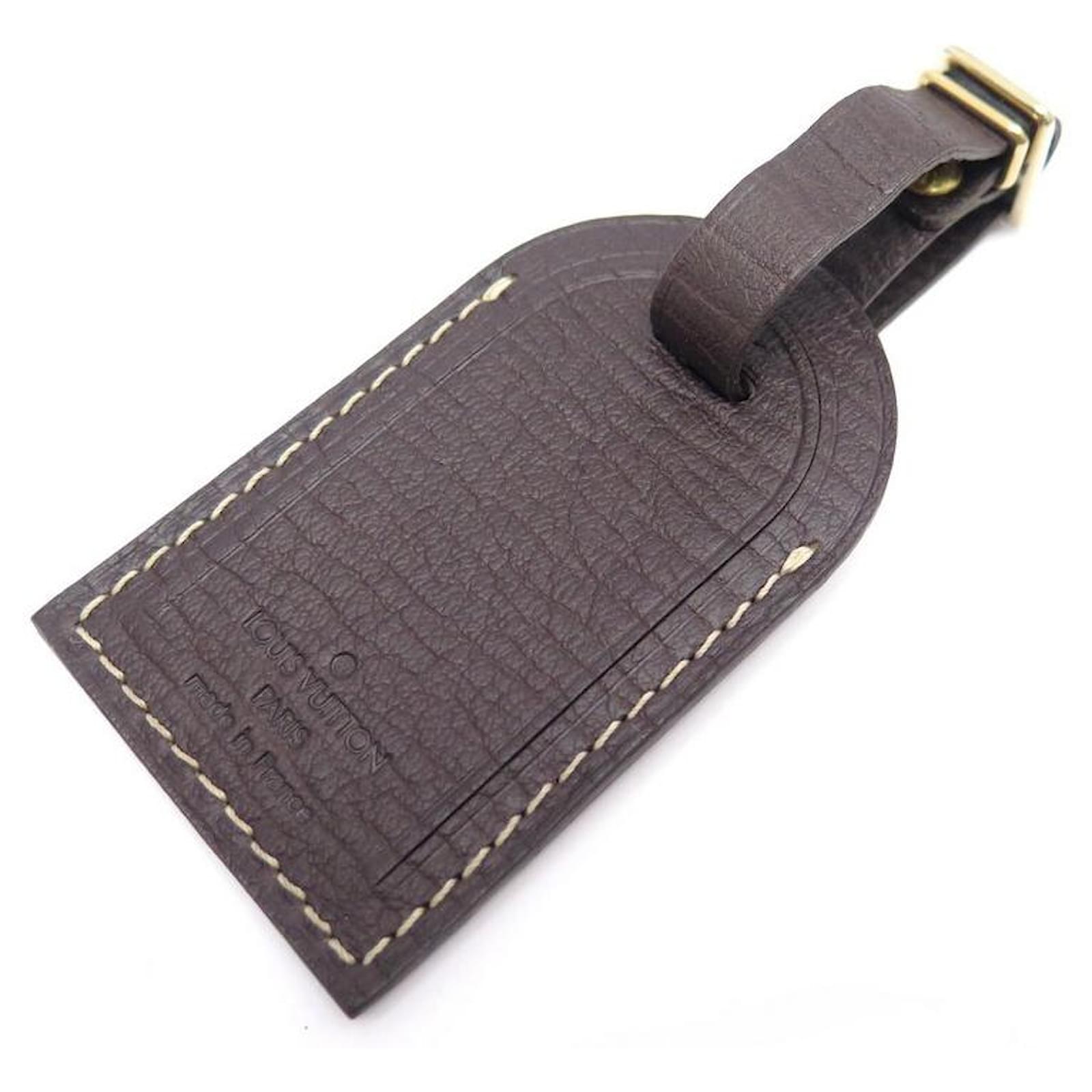 NEW LOUIS VUITTON ADDRESS HOLDER IN BROWN LEATHER FOR KEEPALL HOLDER ...