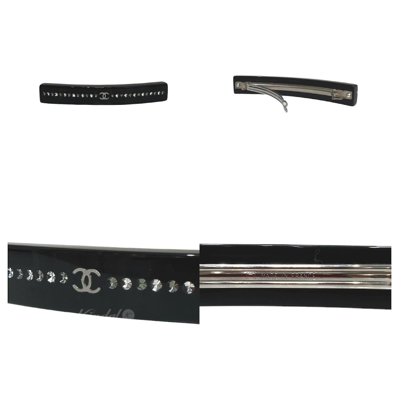 CHANEL Barrette Strass Coco Mark Valletta Noir ref.496951 - Joli Closet