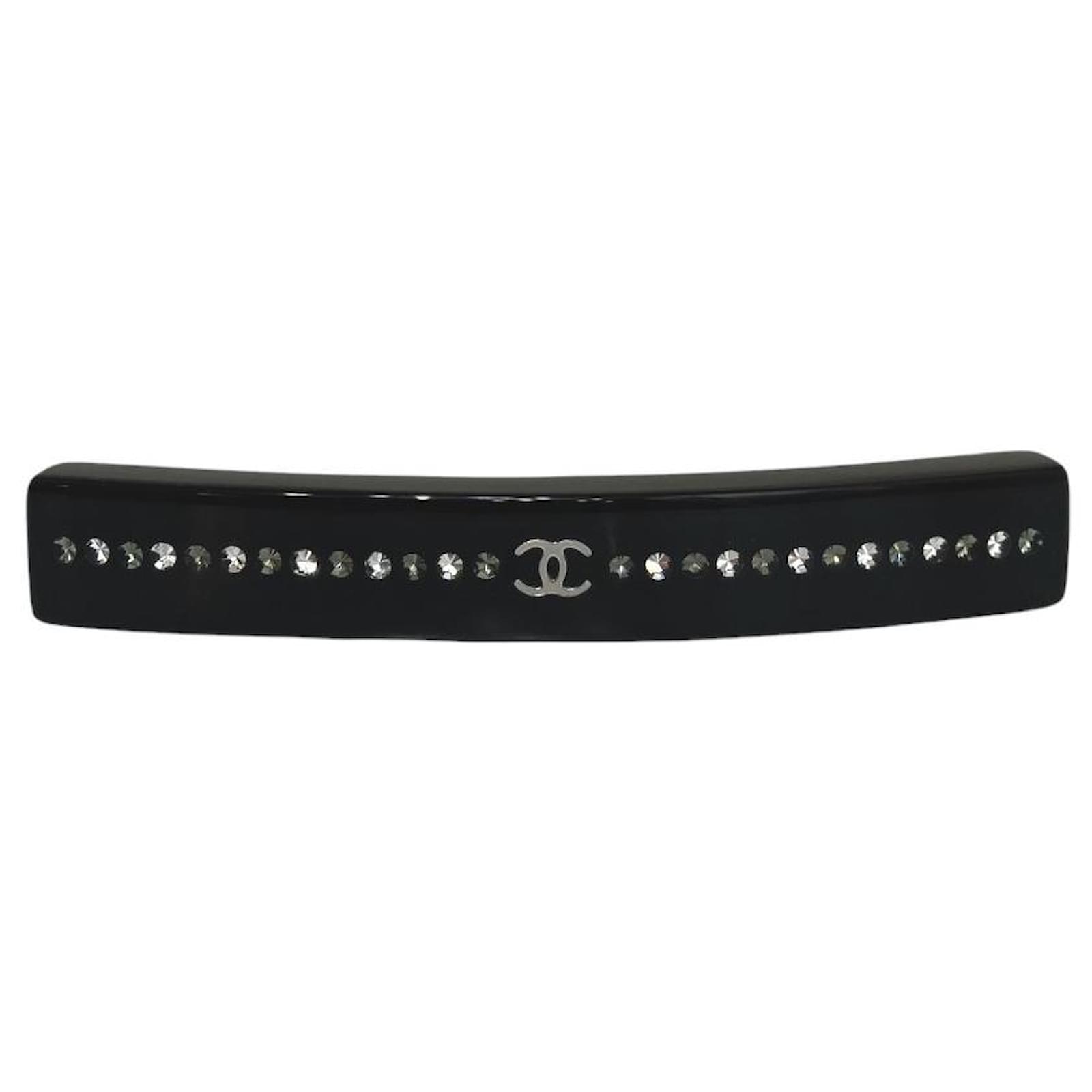 CHANEL Barrette Strass Coco Mark Valletta Noir ref.496951 - Joli Closet