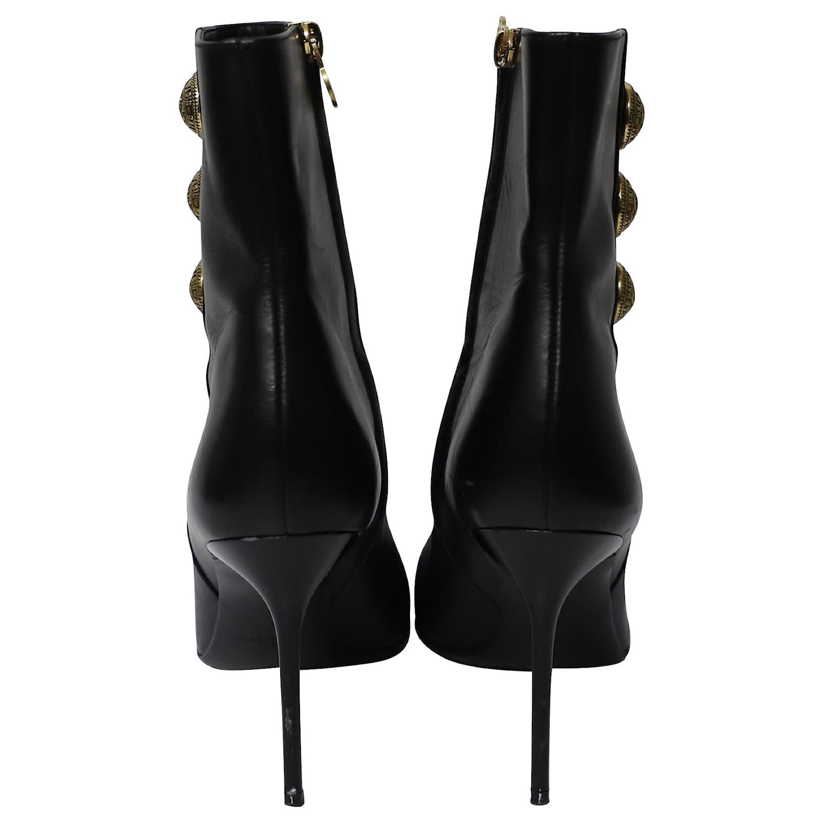 Balmain Roni Boots in Black Leather ref.497321 - Joli Closet