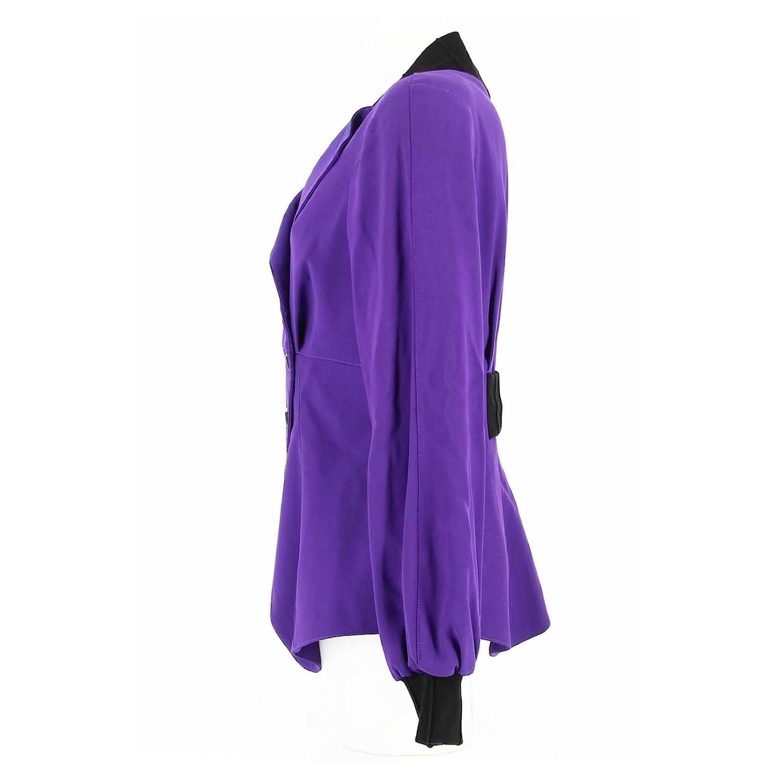 Veste violette Thierry Mugler Coton Violet foncé ref.497880 - Joli Closet