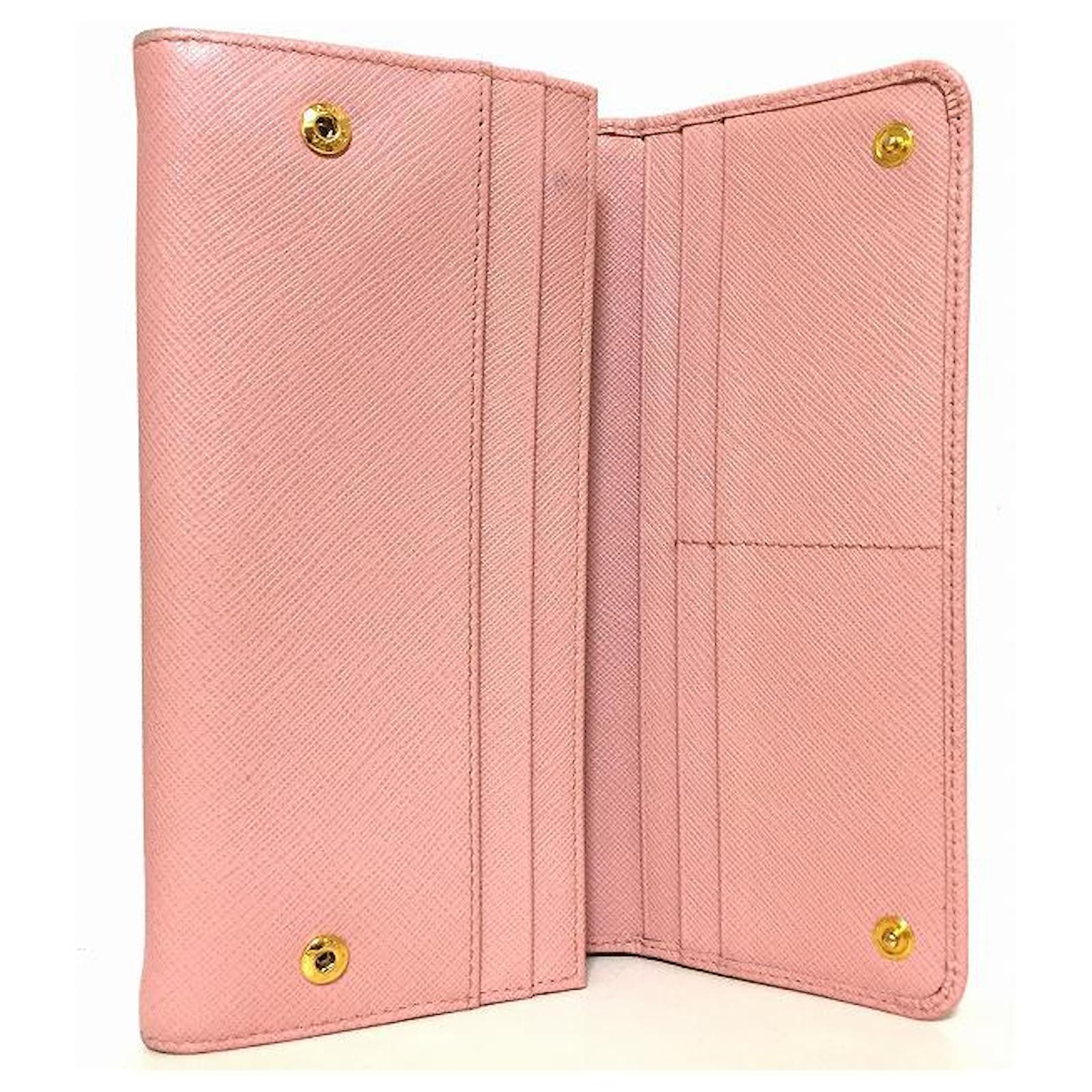PRADA wallet Pink Leather ref.498490 - Joli Closet