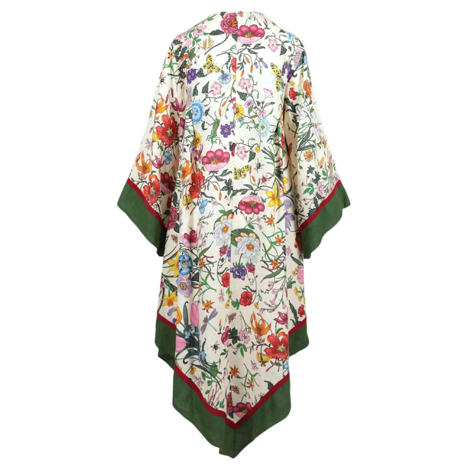 Gucci Robe asymétrique à fleurs Multicolore ref.498887 - Joli Closet