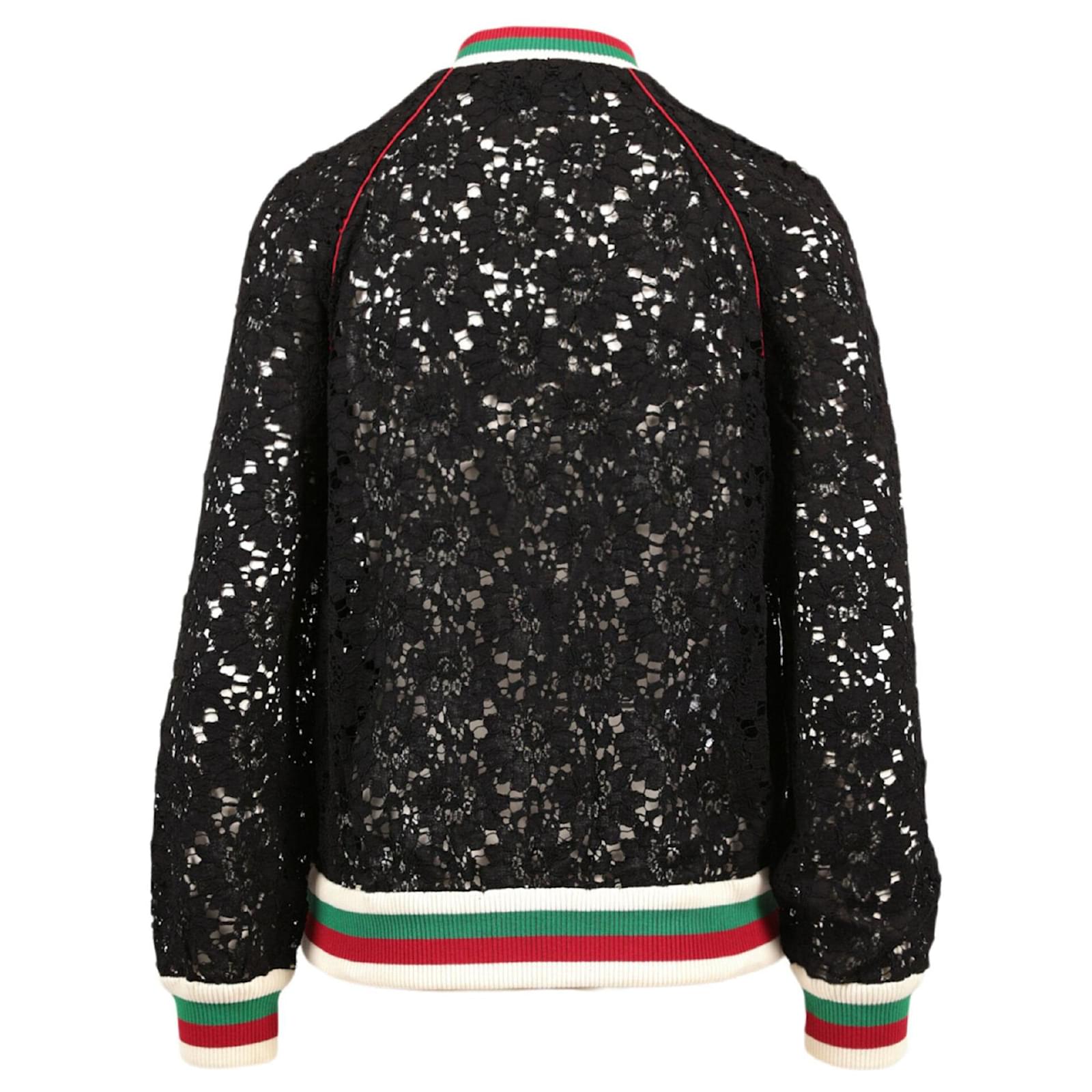 Gucci Floral Guipure Lace Bomber Jacket Multiple colors ref.498938 ...