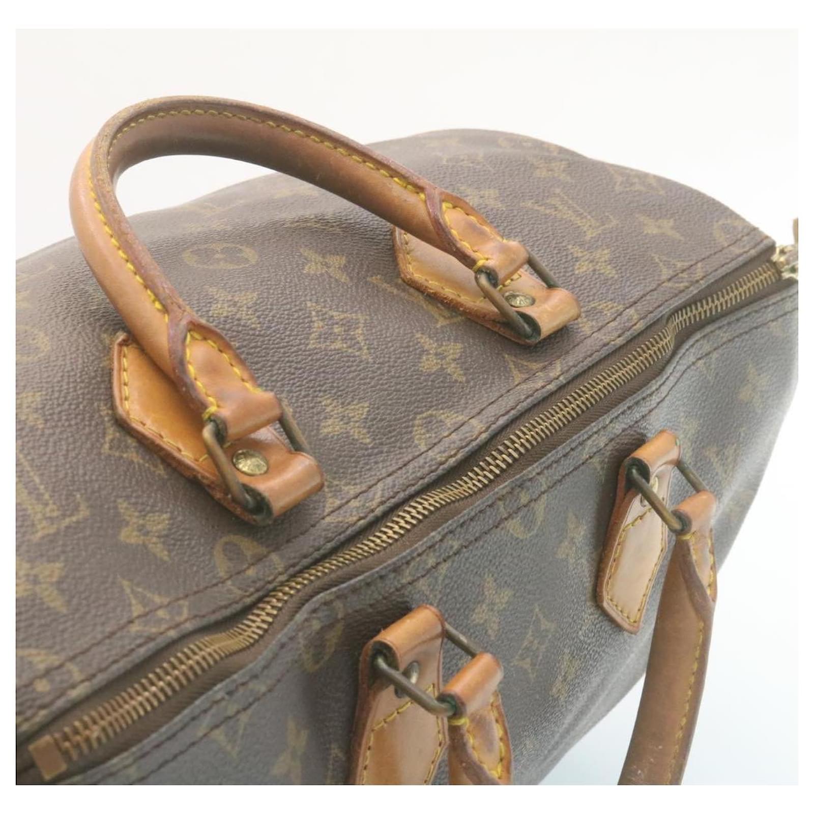 Louis Vuitton Speedy 35 Brown Cloth ref.503261 - Joli Closet
