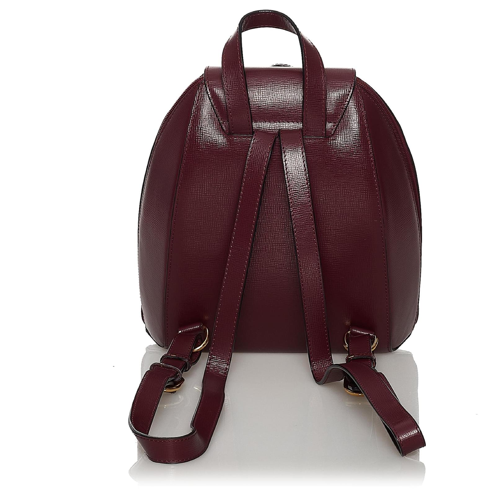 Cartier Red Must de Cartier Leather Backpack Dark red Pony-style ...