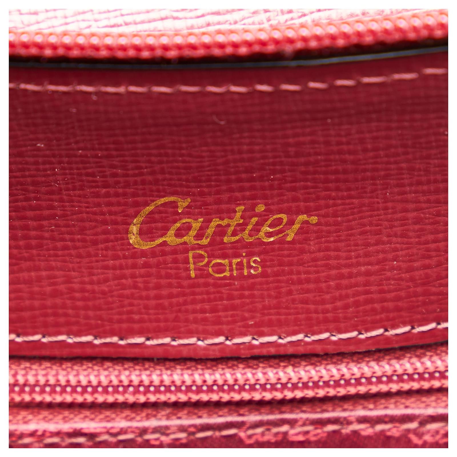 Cartier Red Must de Cartier Leather Backpack Dark red Pony-style ...