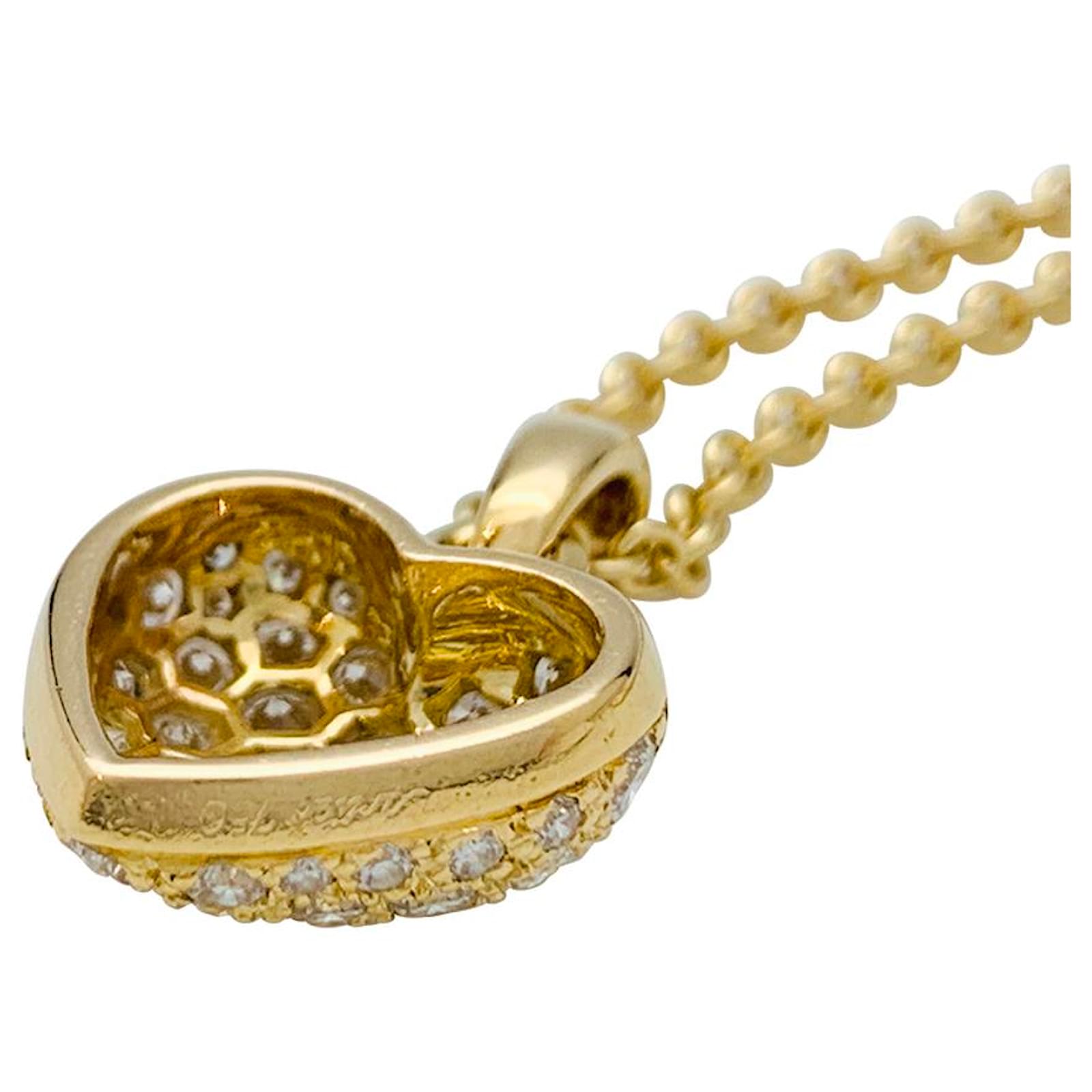 Collier Cartier, "Coeur", or jaune, diamants. ref.505677 - Joli Closet