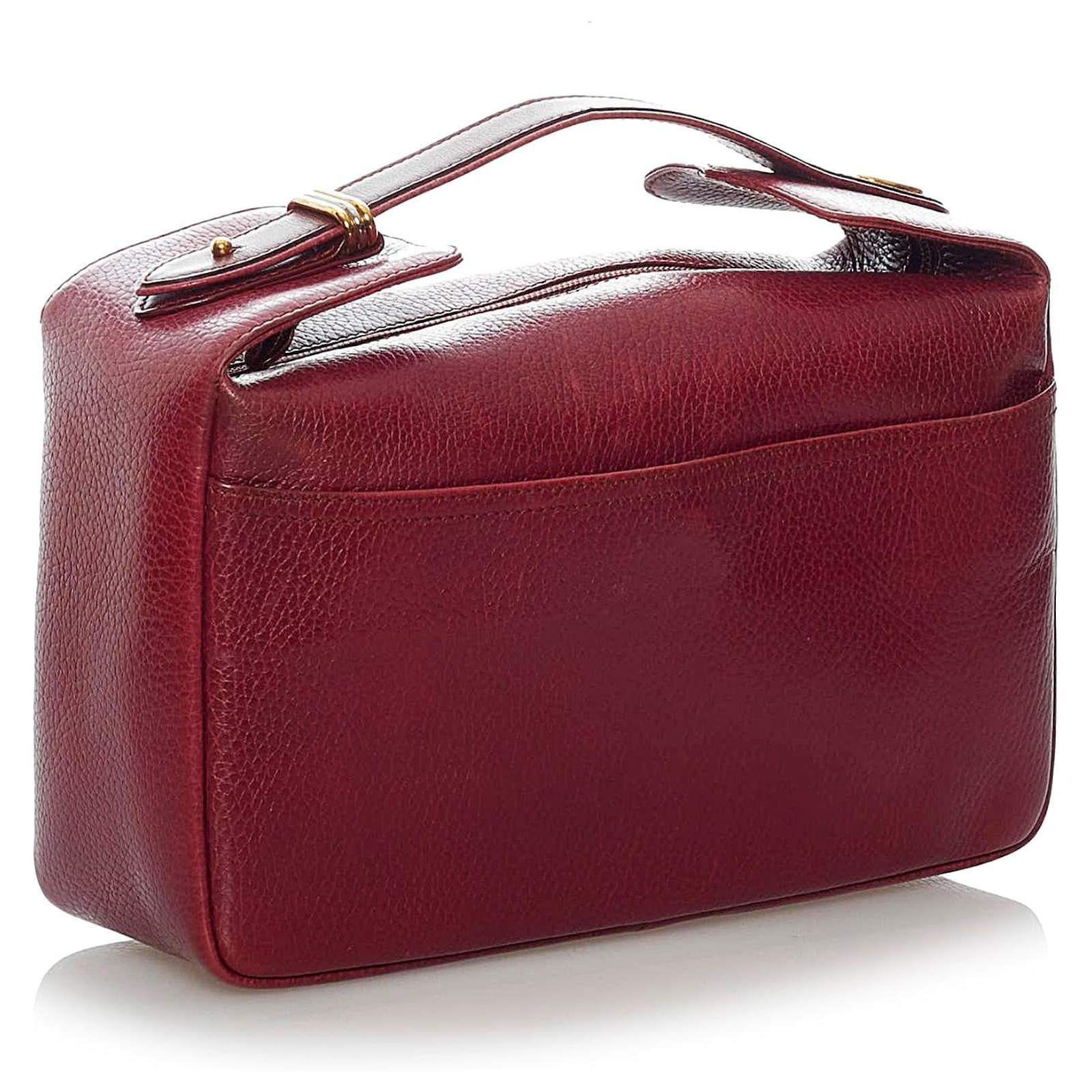 Cartier Red Must de Cartier Leather Handbag Dark red Pony-style ...