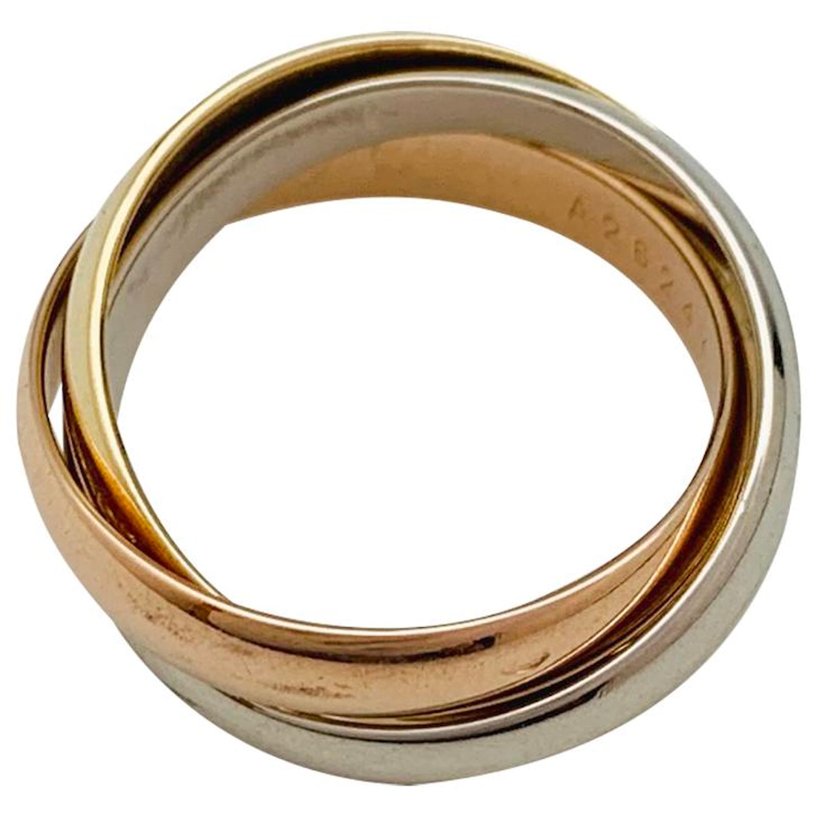 Love Bague Cartier, "Trinity Classique", trois ors. Or blanc Or jaune Or rose ref.507199 - Joli ...