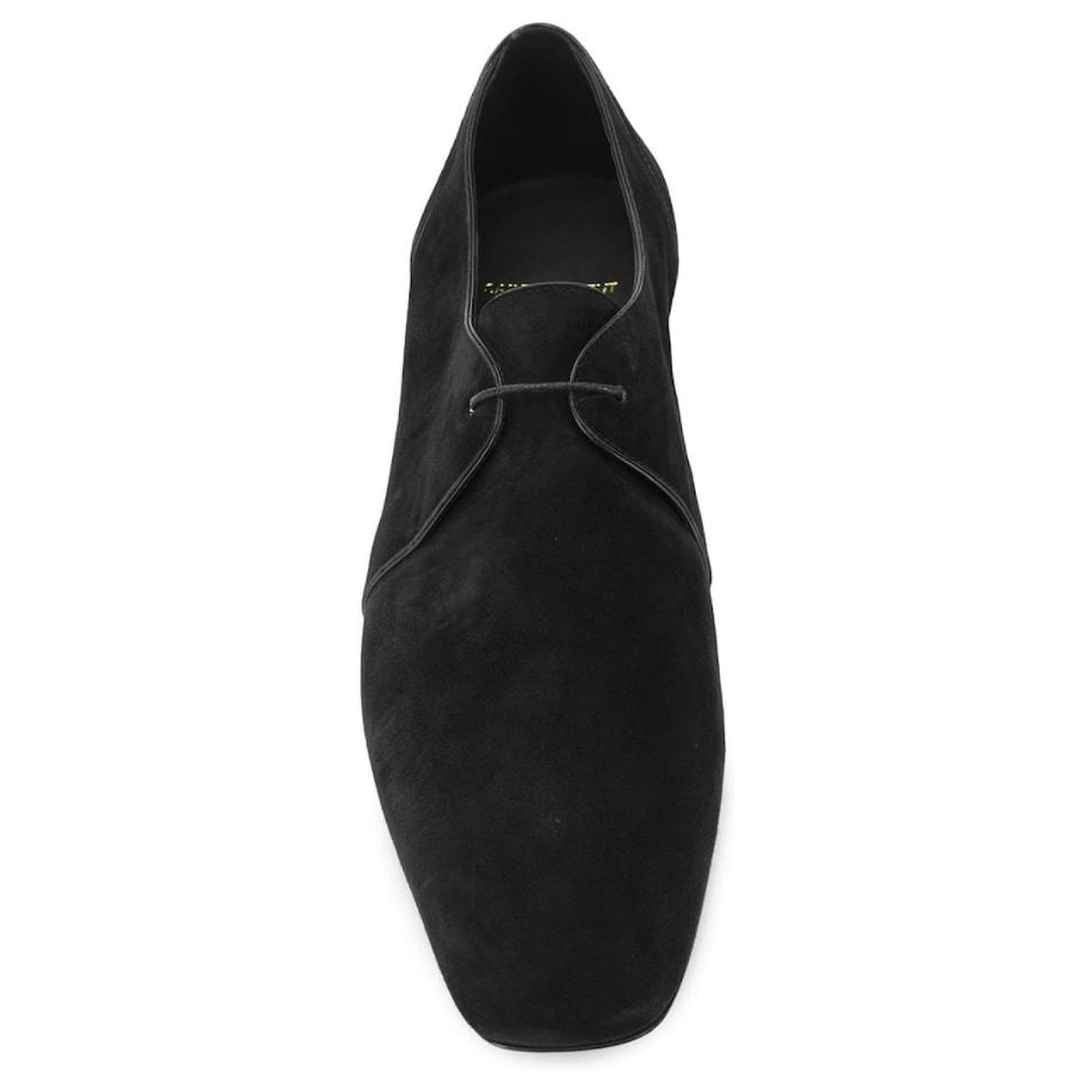 Saint Laurent Saint-Laurent - Derbies en daim Cuir Noir ref.507394 ...