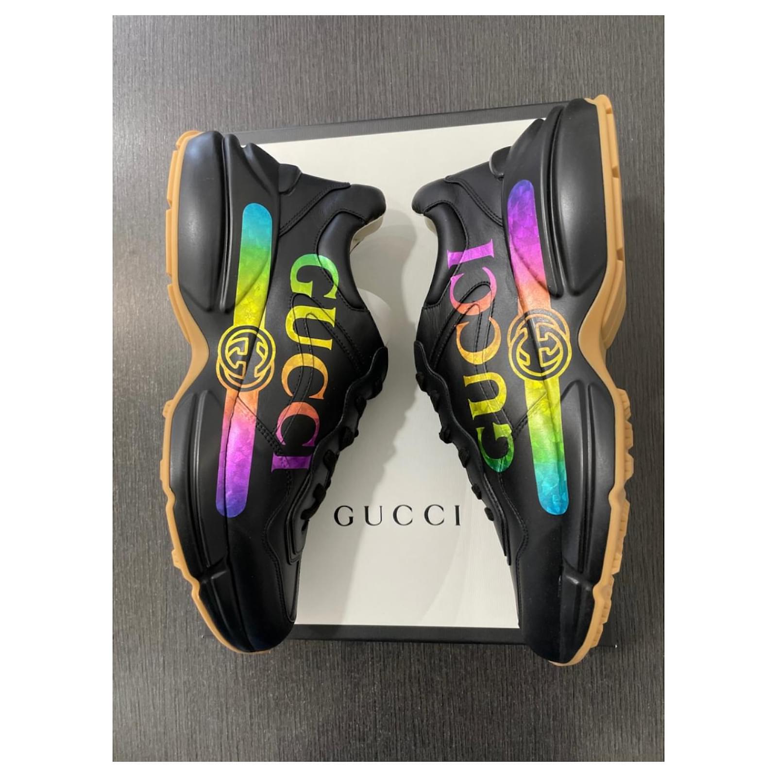 Gucci RYTHON APOLLO Black Leather ref.510187 - Joli Closet