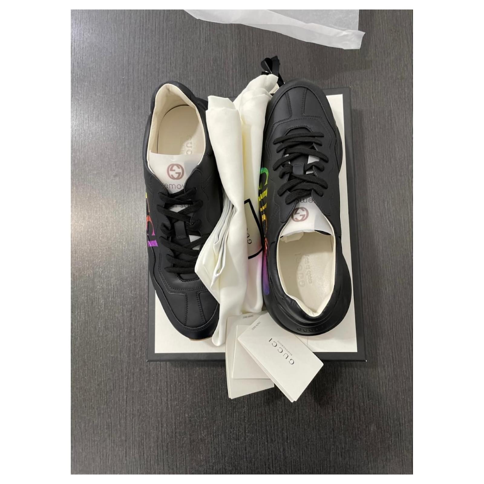 Gucci RYTHON APOLLO Black Leather ref.510187 - Joli Closet