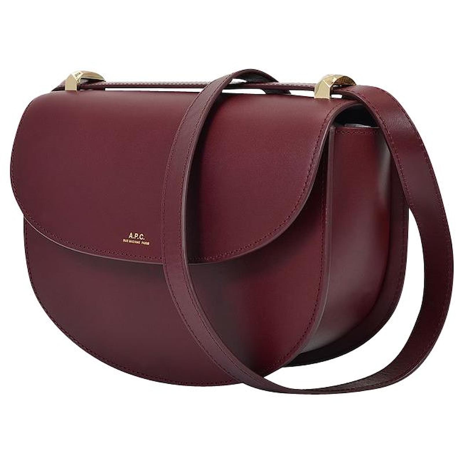 Apc Geneve Bag in Burgundy Leather Red Dark red ref.512371 - Joli Closet