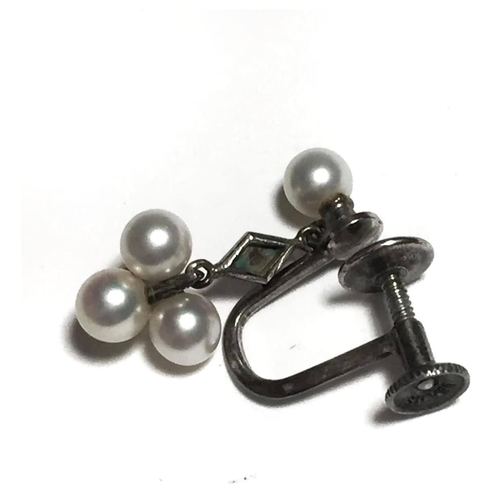 Mikimoto Earring Silvery Silver ref.513387 - Joli Closet
