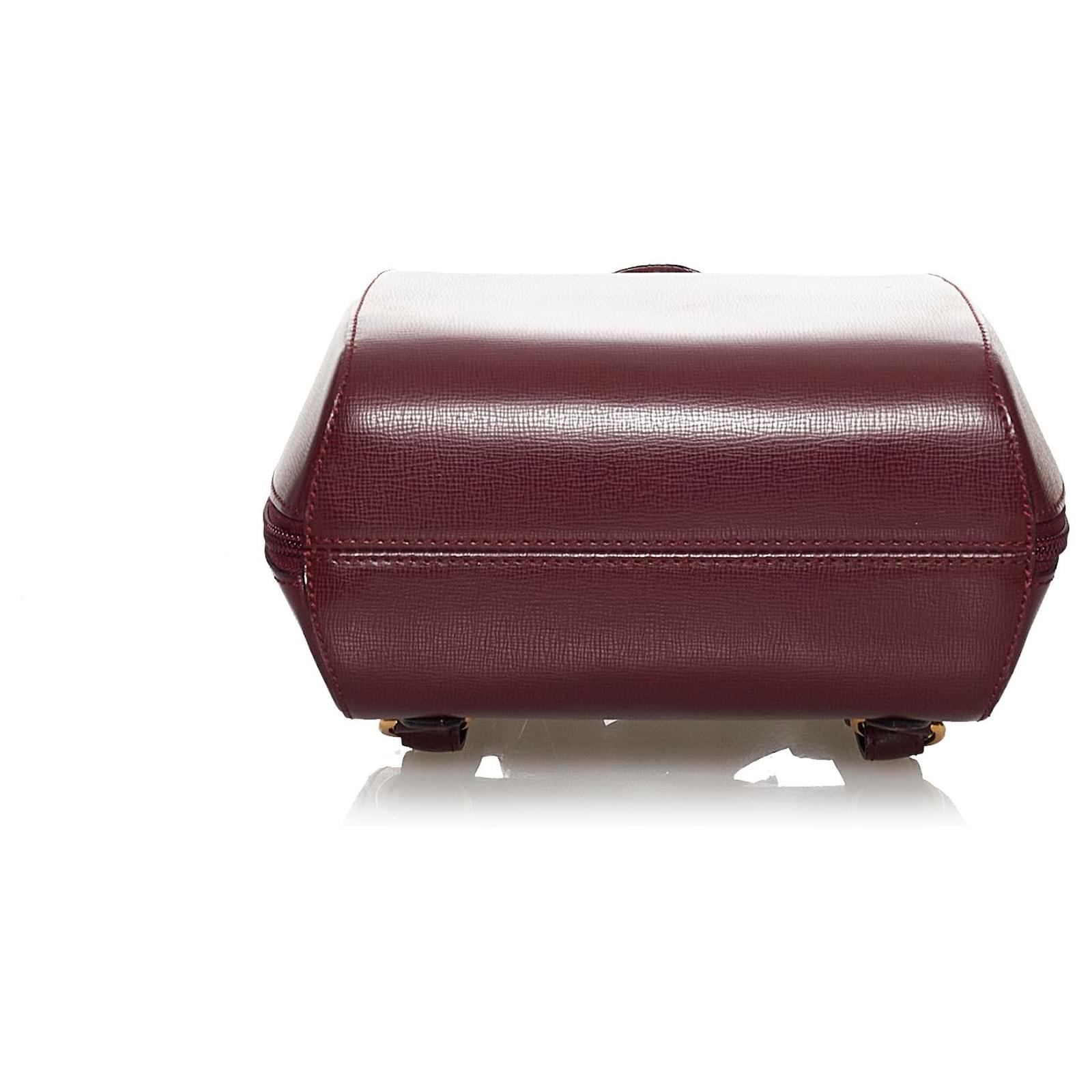 Cartier Red Must de Cartier Leather Backpack Dark red Pony-style ...