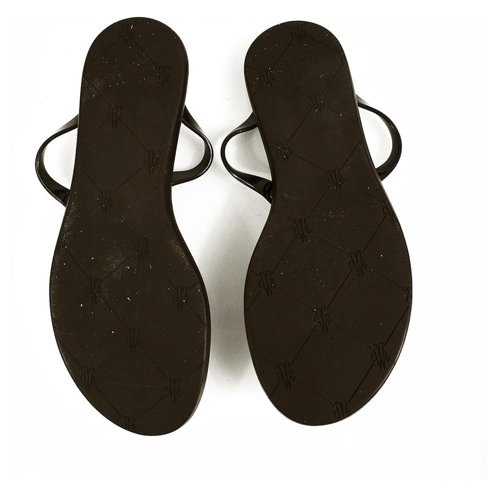 Moncler Brown Leather Logo Flip Flop Thong Flats Sandals size 37 ref ...