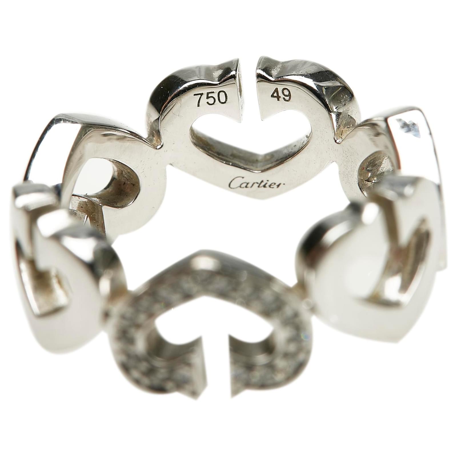 Cartier Argent 18Bague K Coeurs et Symboles Métal Argenté ref.519158 ...