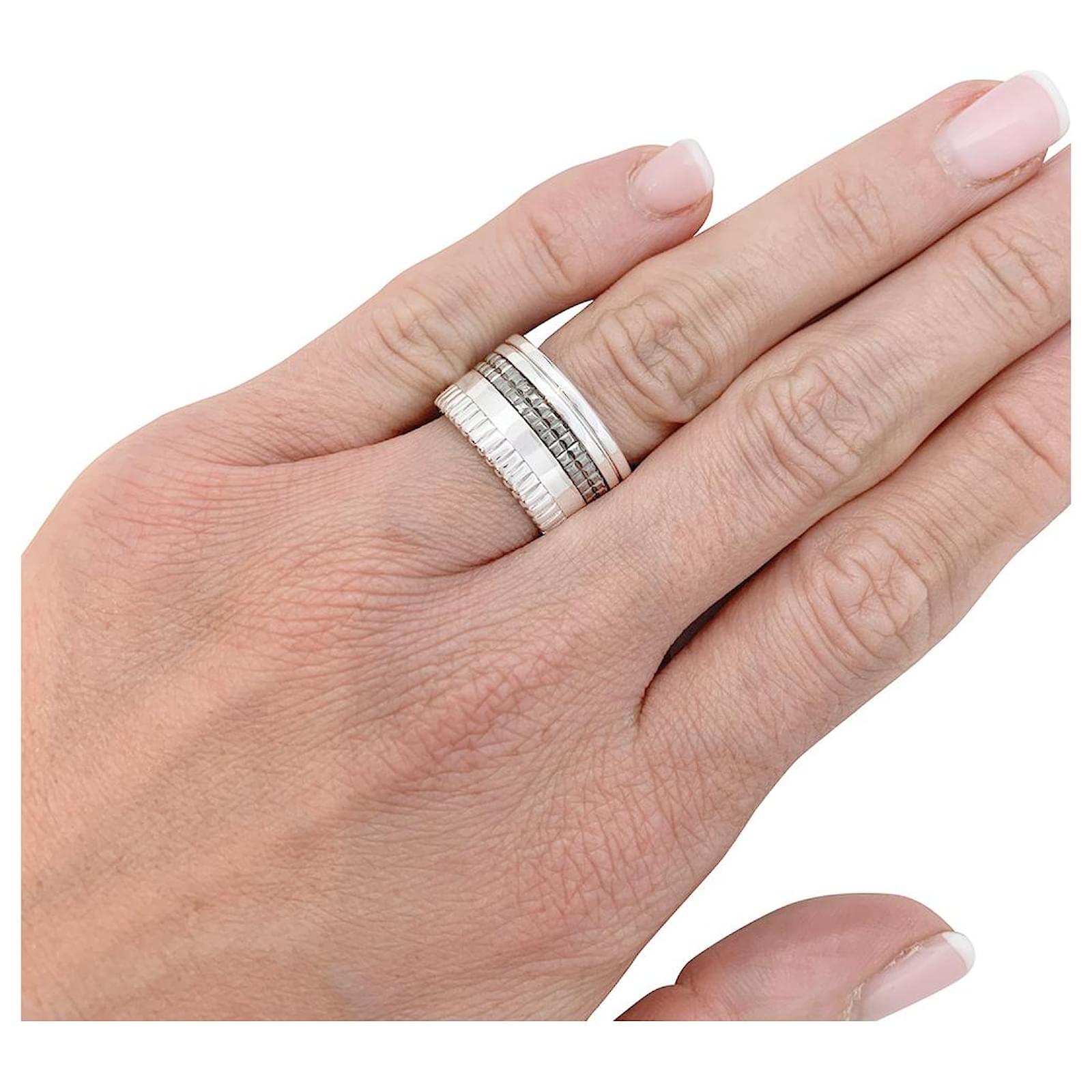 Boucheron ring, "Four Black Edition", in white gold. ref.520014 - Joli ...