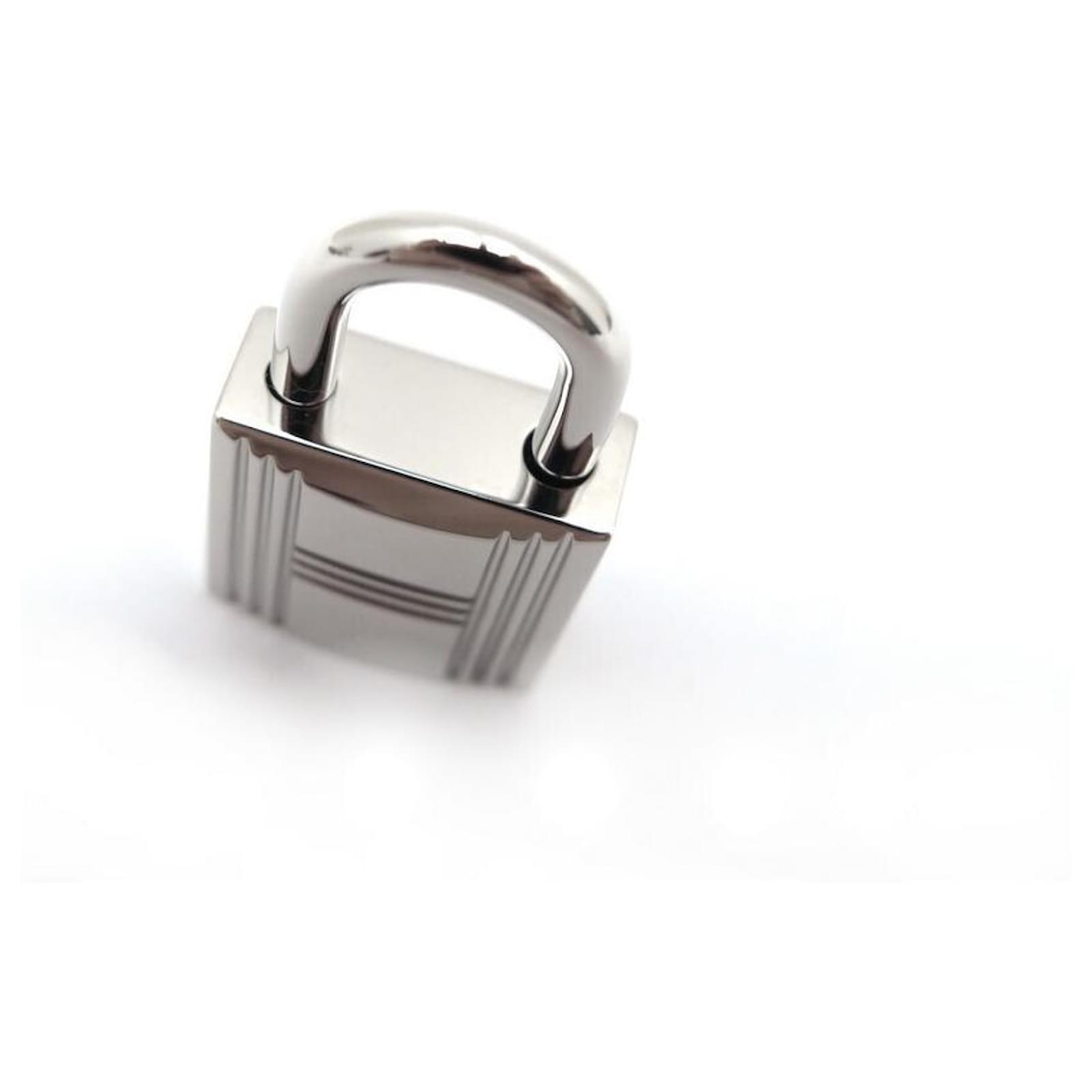 Hermès NEW HERMES PADLOCKS 163 KELLY BIRKIN BAG IN STEEL PALLADIE NEW ...