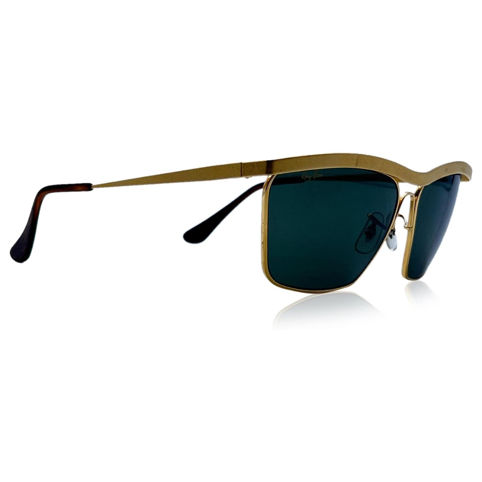 Ray-Ban B&L Vintage Gold Metal Mint W1303 Olympian Sunglasses Beige ref ...