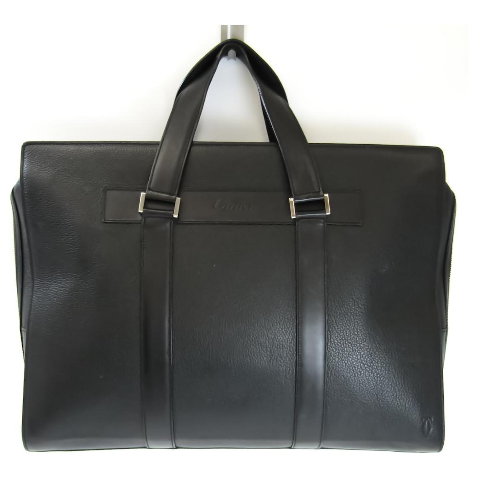 Cartier Briefcase Black Leather ref.522946 - Joli Closet